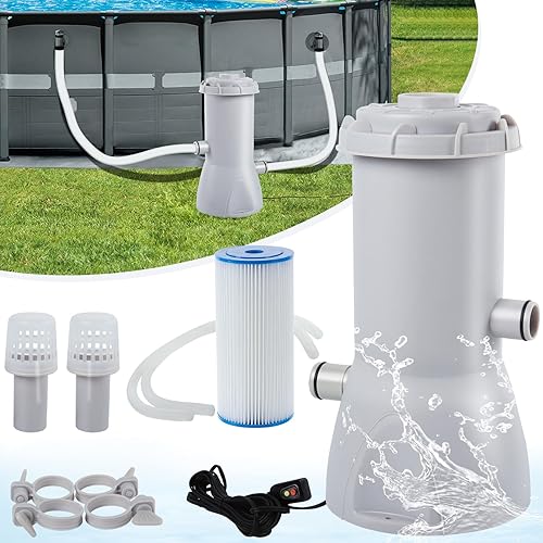 DeeprBlu 1000 Gallons Above Ground Pool Filter Pump, Efficiently ...
