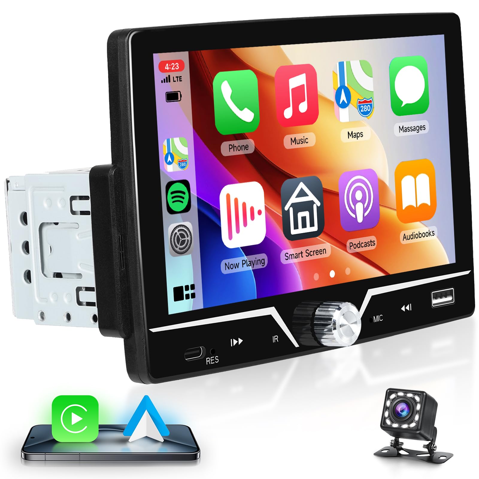 Single Din Car Stereo Carplay Android Auto, Driauto 7 Inch HD Touch ...