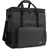 Amazon.com: CURMIO Rolling Desktop Computer Carrying Case with Wheels ...