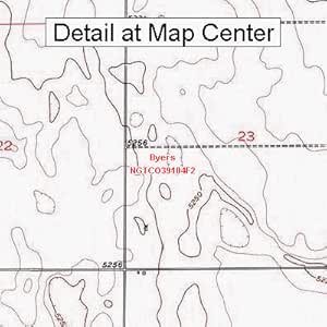Amazon.com : USGS Topographic Quadrangle Map - Byers, Colorado (Folded ...