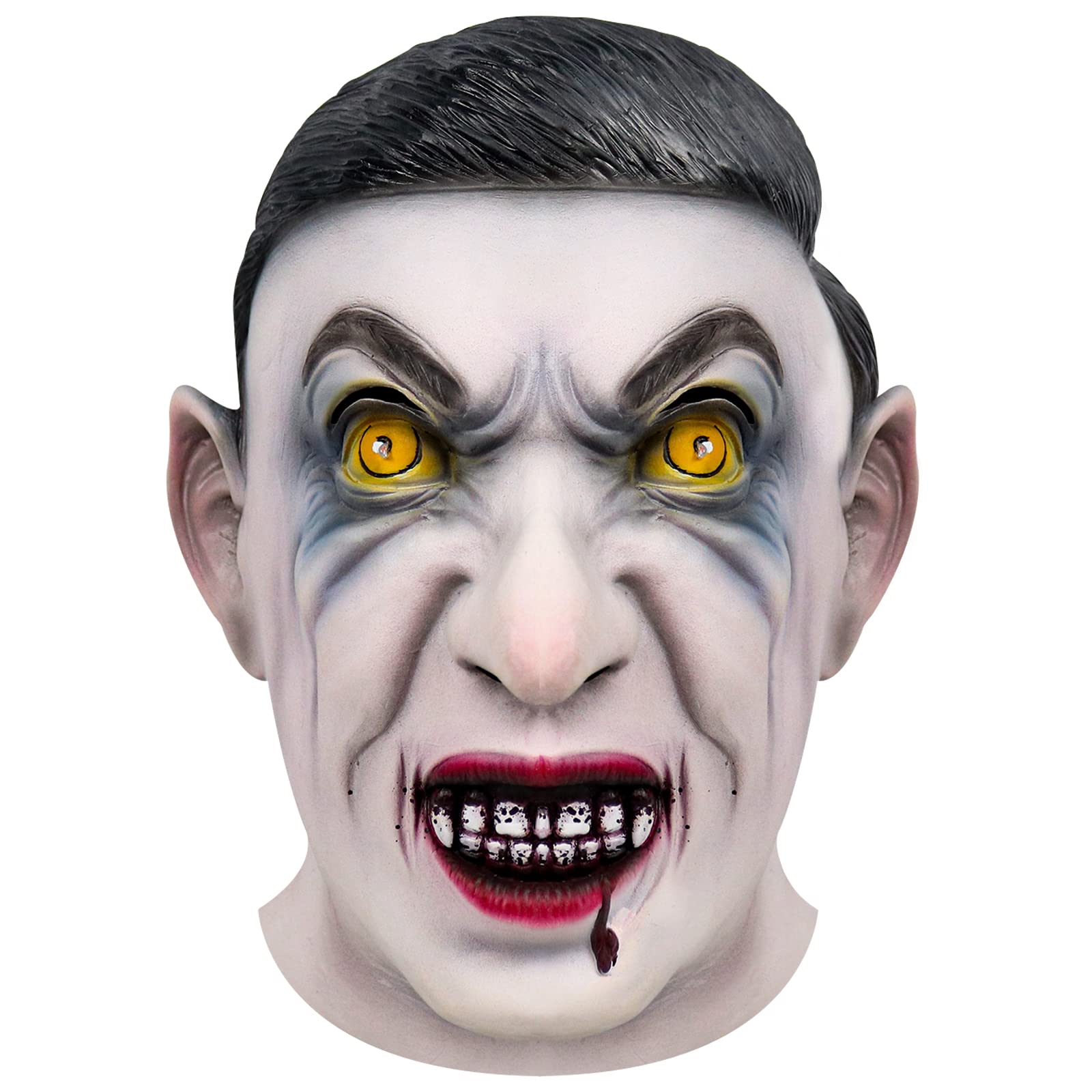 Pigmiss Vampire Mask Scary Realistic Bloody Zombie Face Mask with ...