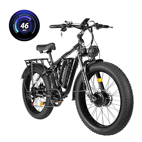 TUTTIO Electric-Bike for Adults-Men, Dual-Motor-Ebike 40-46MPH, 52V ...