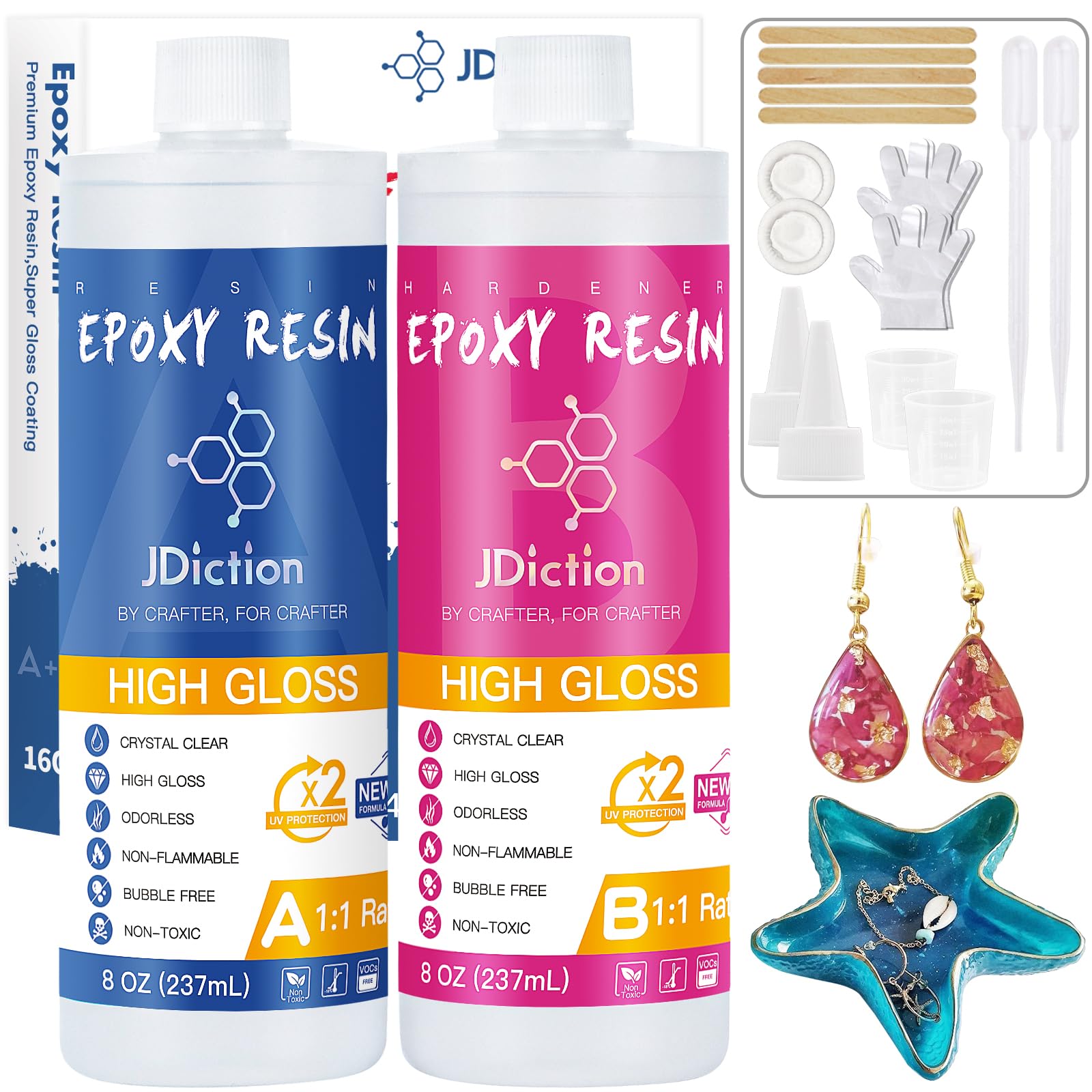 Mua Epoxy Resin - 16 Oz. Art Resin, Crystal Clear Resin Kit, Epoxy ...