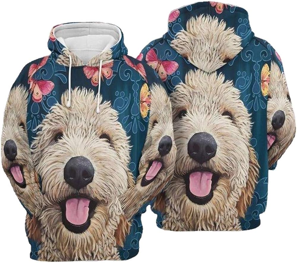 Amazon.com: Unisex 3D Graphic Hoodies Animals Dogs Labradoodle Cute for ...