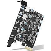 Amazon.com: Yeeliya PCIe USB Card 4-Ports(1x USB-C - 3X USB-A) USB 3.0 Expansion Card PC ...