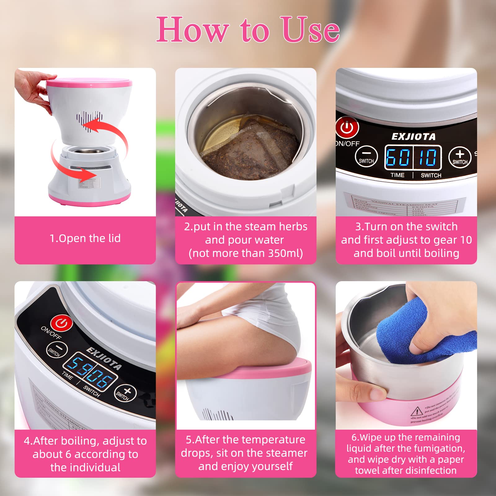 Mua Yoni Kit, Newest Steam Seat Yoni Pot with Remote Control and ...