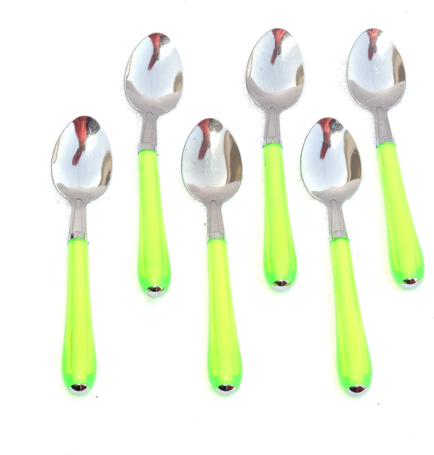 Buy CB! Green 6-Pieces Fancy Spoon Set|Steel with Shiny Green Fancy ...