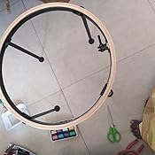 NK Ind. 18-inch Metal Aari Work Stand and Wooden Hoop,18 inch (Black ...