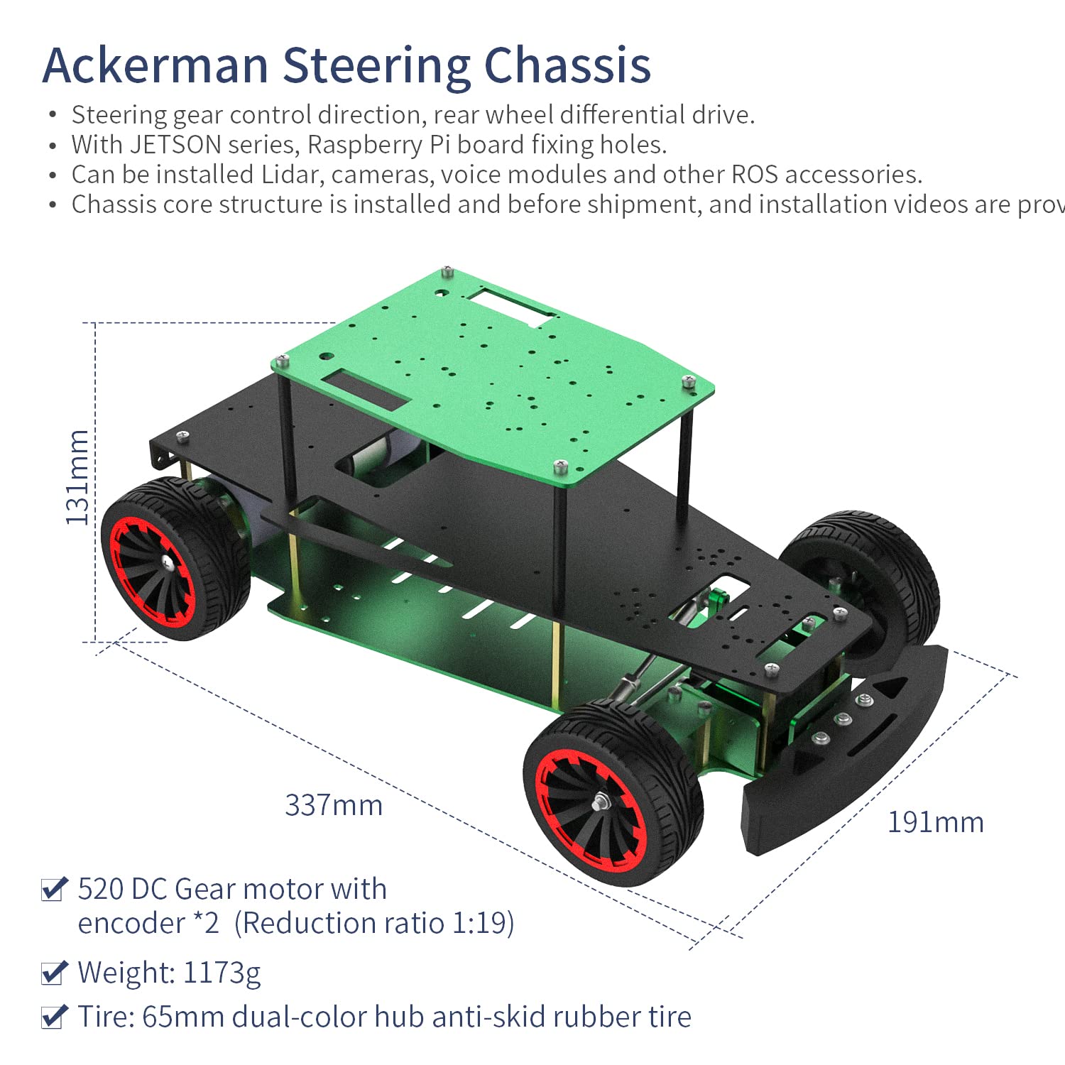 Mua Yahboom DIY Smart Robot Chassis Ackerman Chassis for Arduino ...