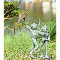 Amazon.com : Frog Kite Flyers Garden Statue : Outdoor Statues : Patio ...