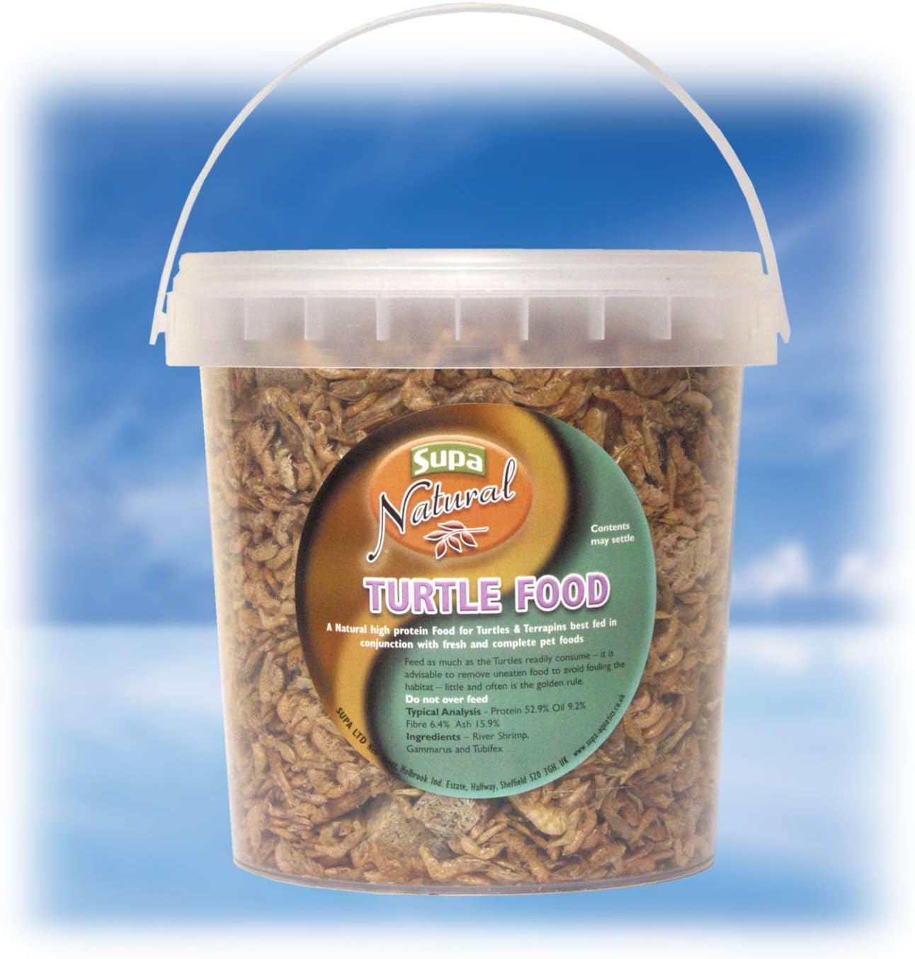 Supa Natural Turtle & Terrapins Food, 1 Litre Bucket | Made Using ...