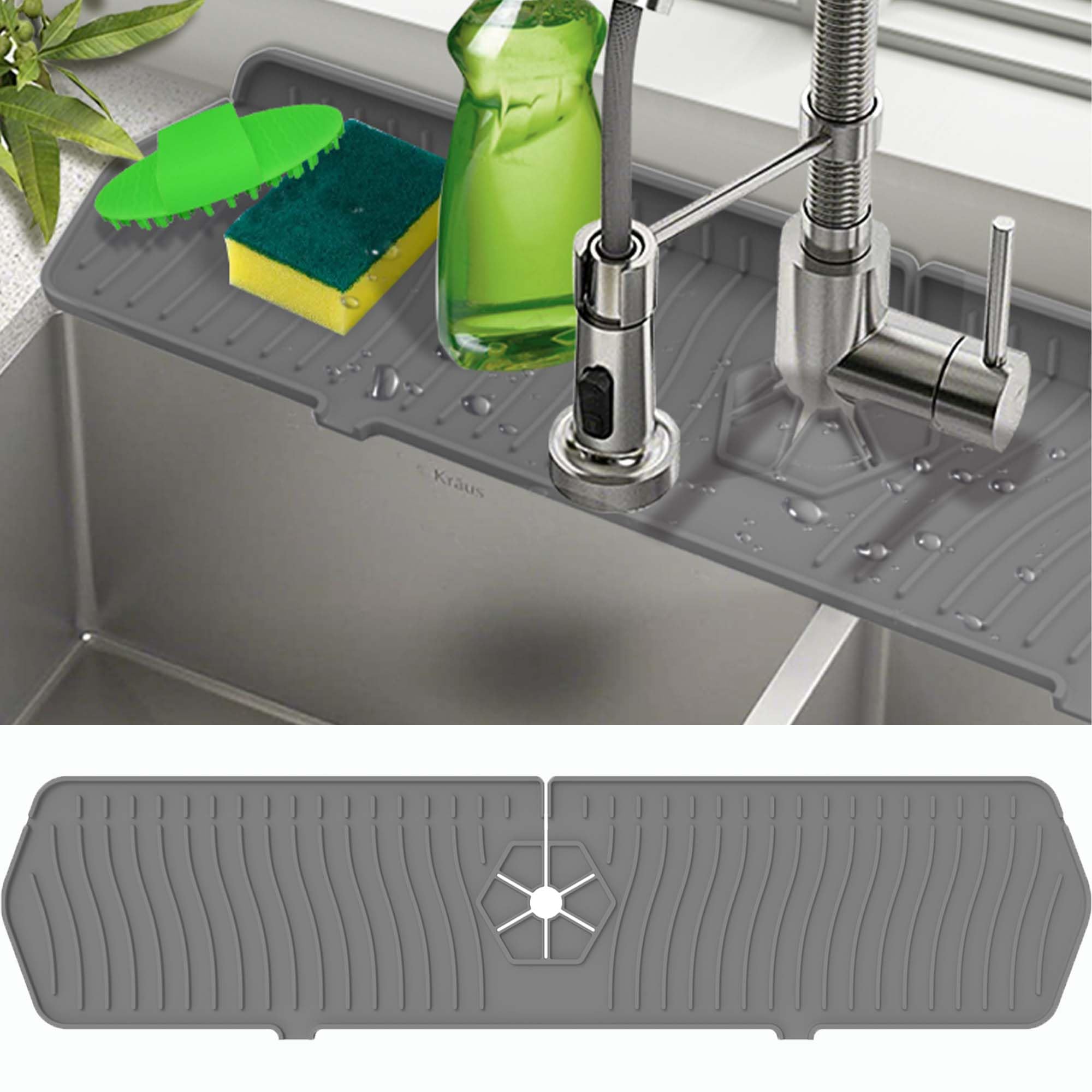 Kitchen Sink Splash Guard,Sink Protectors for Kitchen Sink,Sink Mat ...