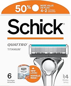 Amazon.com: Schick Quattro Titanium Refills — Schick Quattro Refills ...