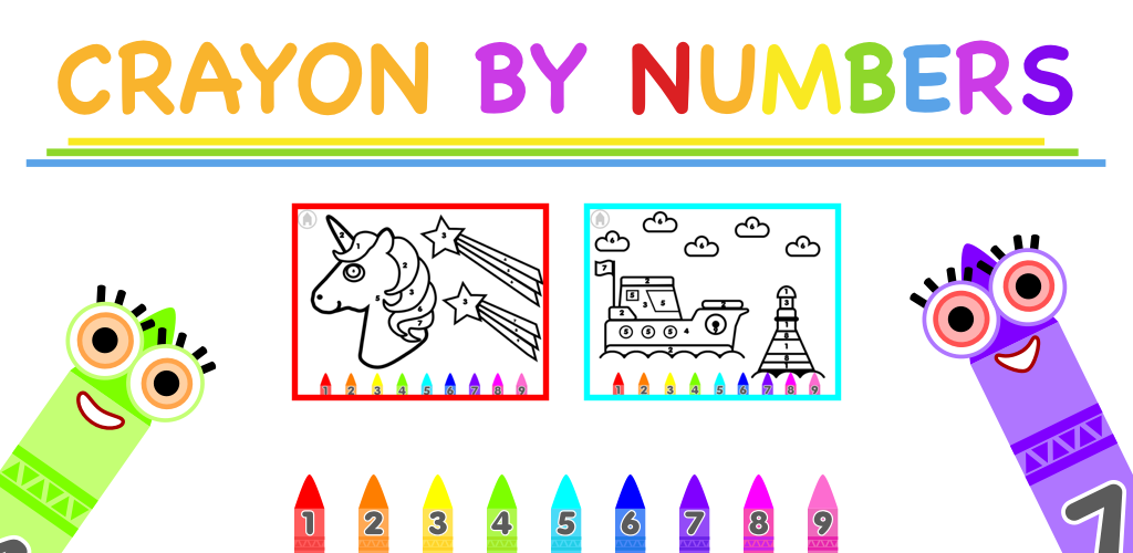 Crayon By Numbers - color pictures and have fun - Kids educational game ...