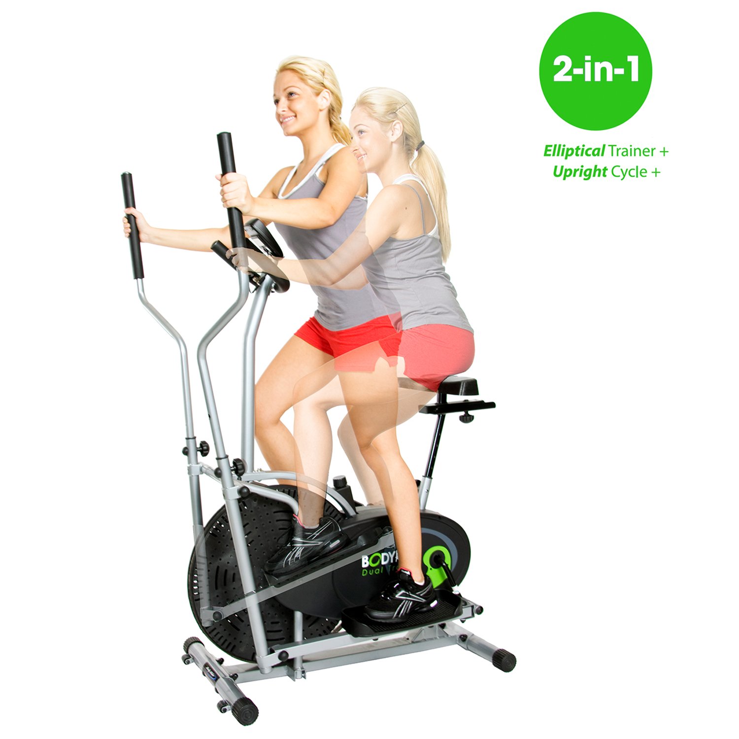 Body Rider Elliptical Trainer and Exercise Bike with Seat and Easy ...