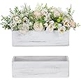 Amazon.com: NUPTIO Flower Box Rectangle Centerpieces: 2 Pcs 11.8" Long ...