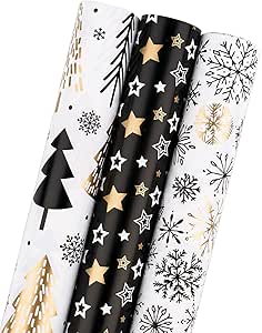 Amazon.com: MAYPLUSS Wrapping Paper Roll - Mini Roll - 17 inch X 120 inch Per roll - 3 Different ...