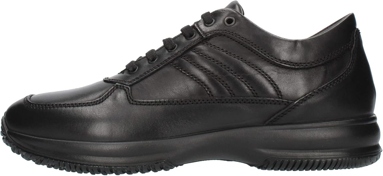 iMac Scarpe Uomo Sneakers Stringate Sportive in Pelle Nera 601780-1968 ...