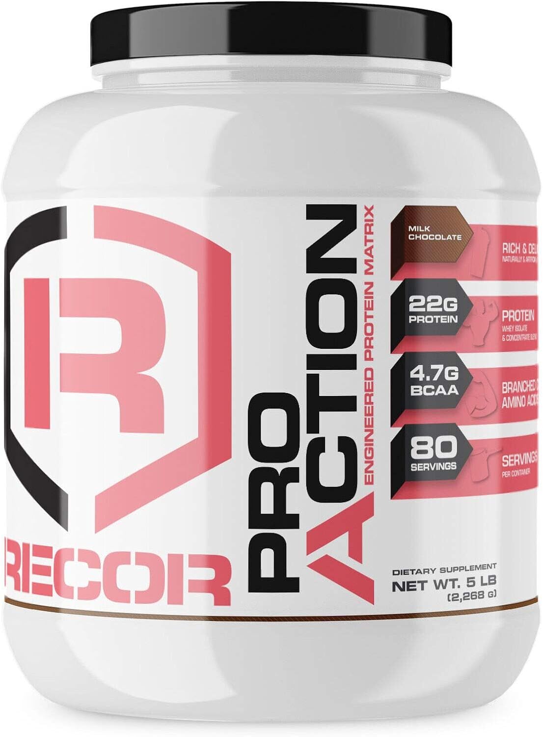 Amazon.com: Reaction Nutrition Recor Pro Action Whey Protein, Milk ...