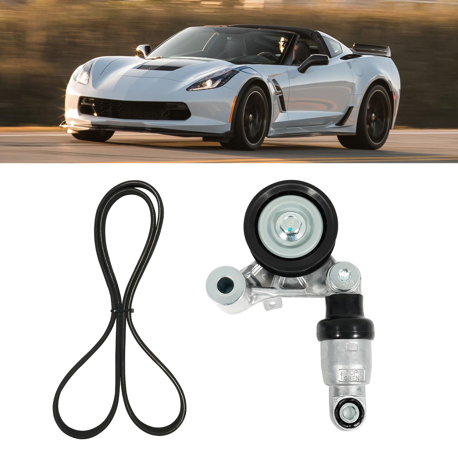Kozlira Engine Drive Belt Tensioner & Serpentine Belt Kit Compatible ...