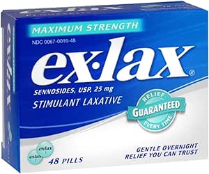 Amazon.com: Ex-Lax Pills Maximum Strength 48 Each (Pack of 10): Health ...