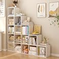 Amazon.com: OSCHF Ladder Cube Storage Bookcase - Wooden L-Shaped 5-Tier ...