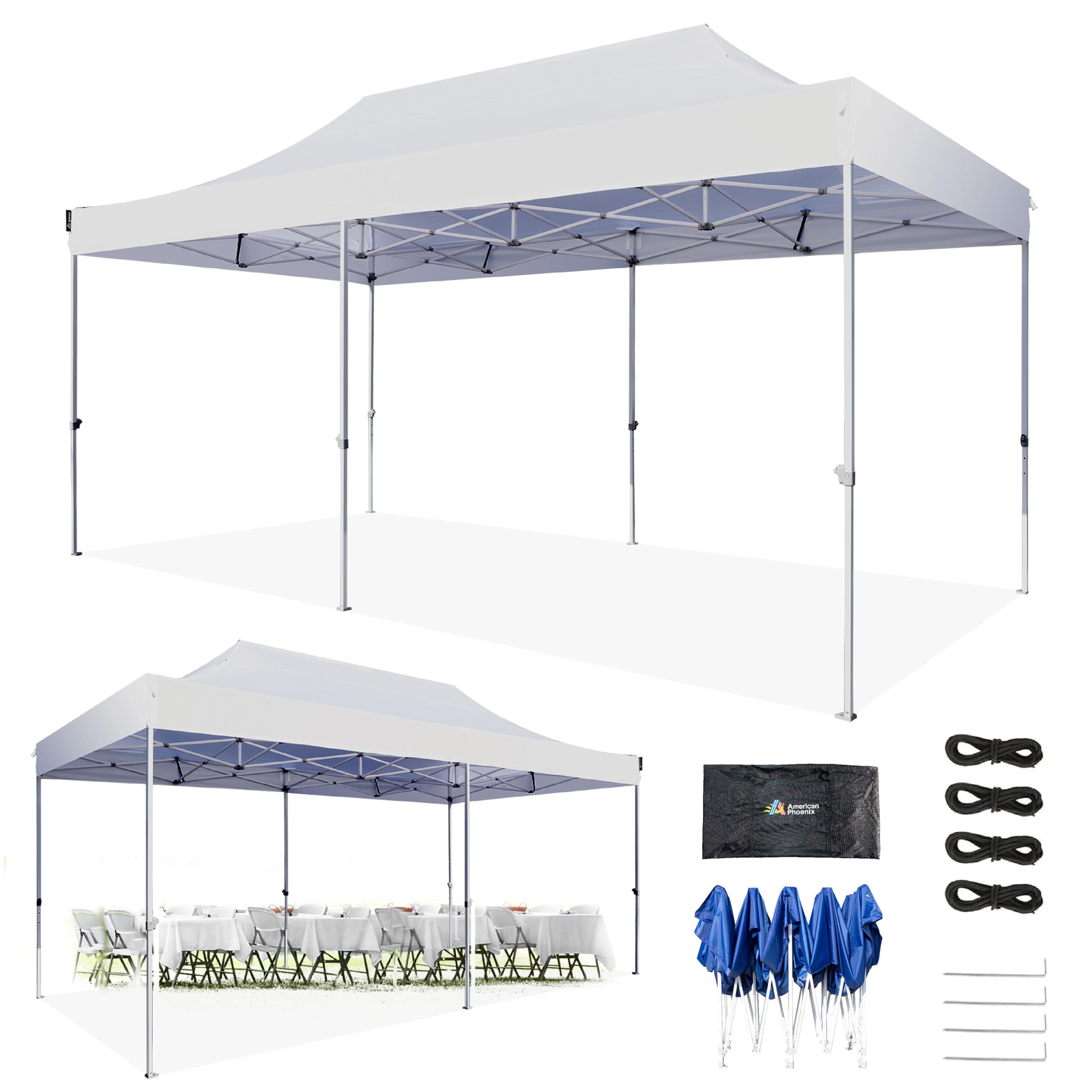 AMERICAN PHOENIX 10x20 Canopy Tent Pop Up Portable Instant Commercial ...