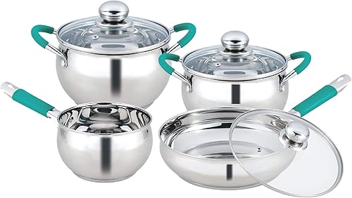 Homeway Stainless Steel Cookware Set, 7 Pcs, Hw-2306 price in Saudi ...