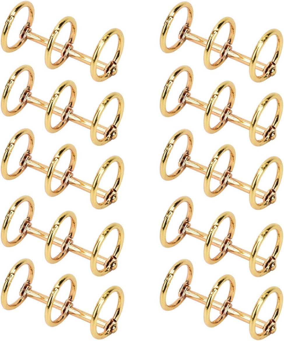 TheStriven 10 Pieces Metal Loose Leaf Binder Rings Sheet Binder Book ...