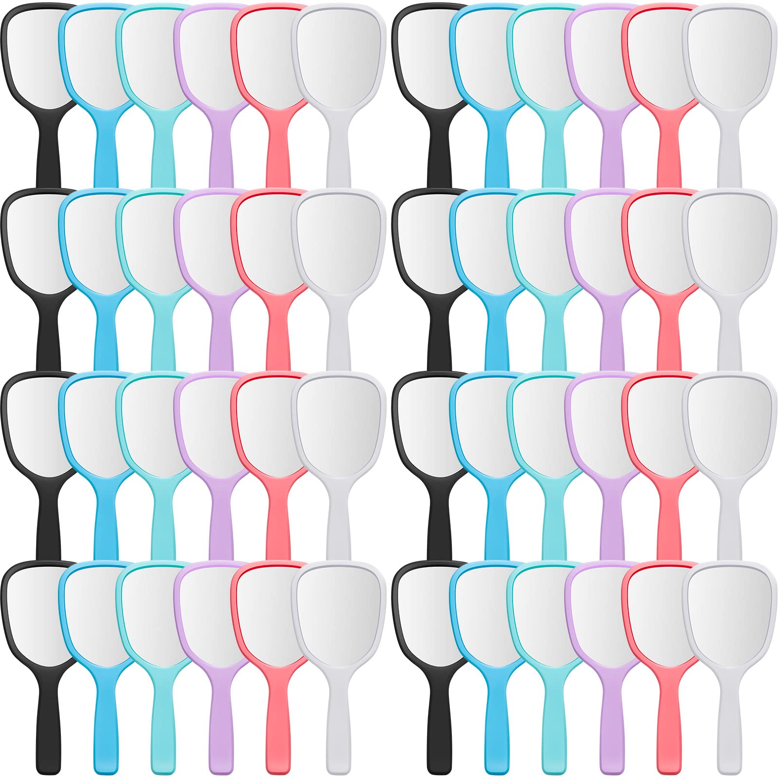 Vinsot 50 Pcs Handheld Mirror Bulk Hand Mirrors with Handle Plastic ...