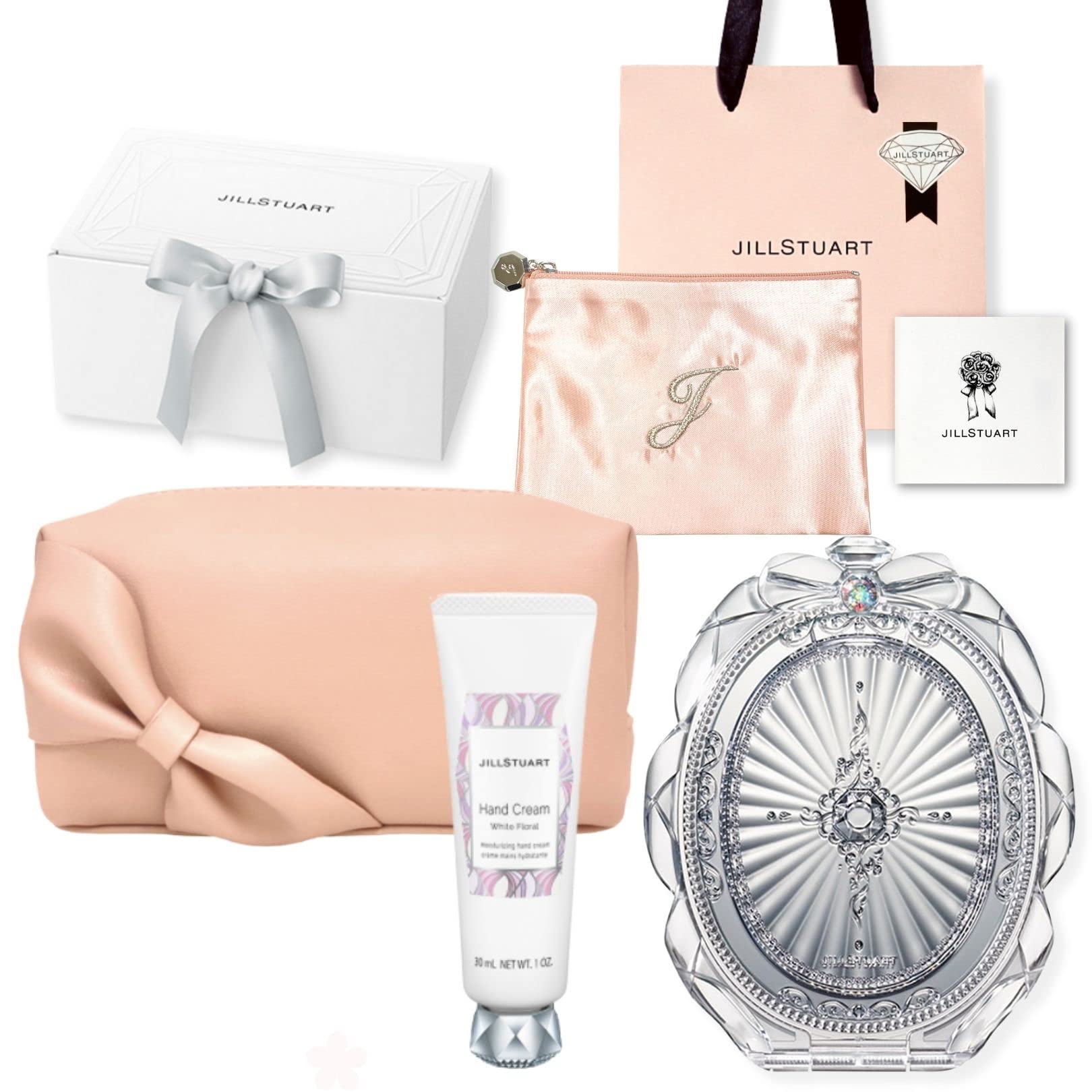 Mua JILLSTUART JILLSTUART White Floral Hand Cream & Compact Mirror Pouch Gift Set, Coffret ...