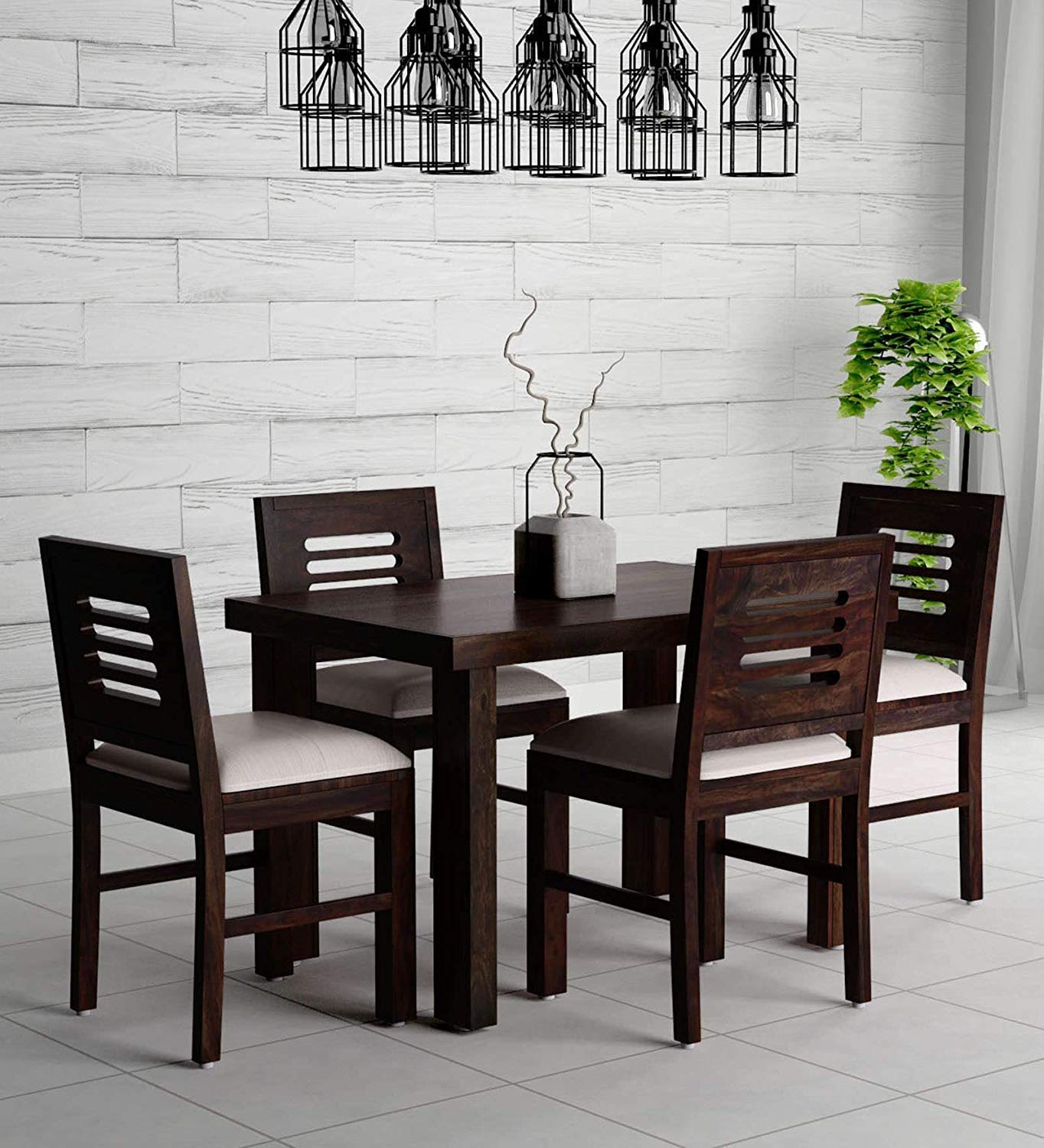 Chetan Interiors Sheesham Solid Wood 4 Seater Dining Table| Home ...
