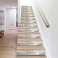 Amazon.com: artfanke 13Pcs Vintage Wood Grain Stair Stickers Peel and ...
