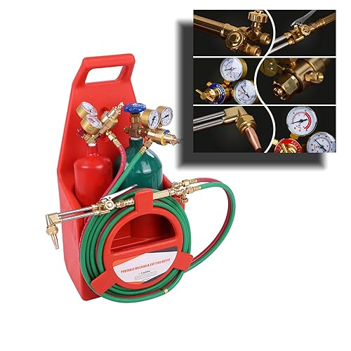 Professional Portable Tote Oxy Acetylene Welding Brazing Cutting Torch Kit,Oxygen Acetylene ...