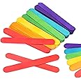 Amazon.com: 60 Pieces Jumbo Colored Popsicle Sticks, 8 Inch Natural ...