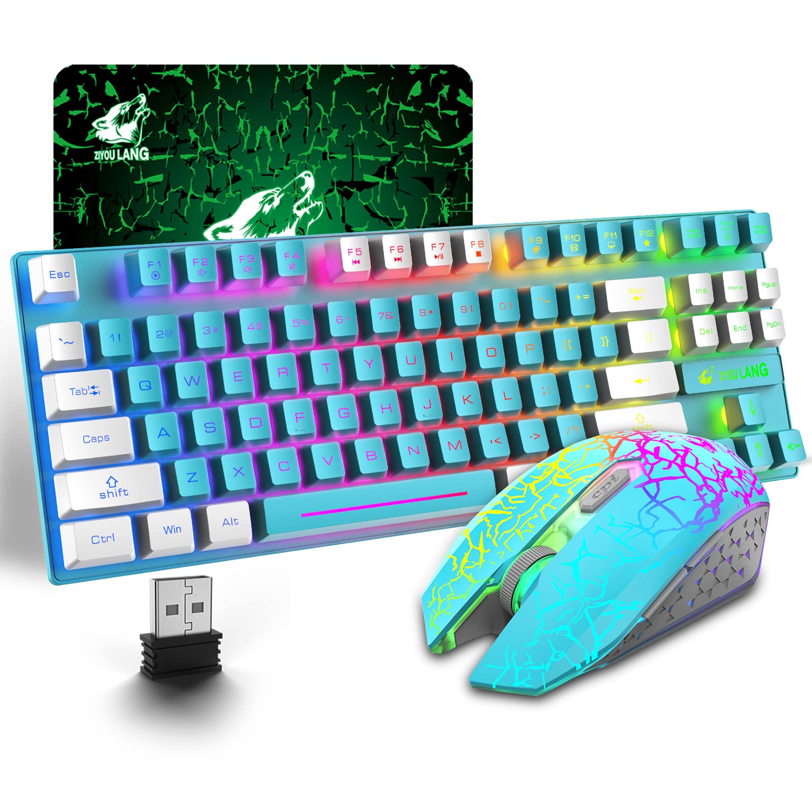 Mua ZIYOU LANG T87 Wireless Gaming Keyboard and Mouse Combo with ...