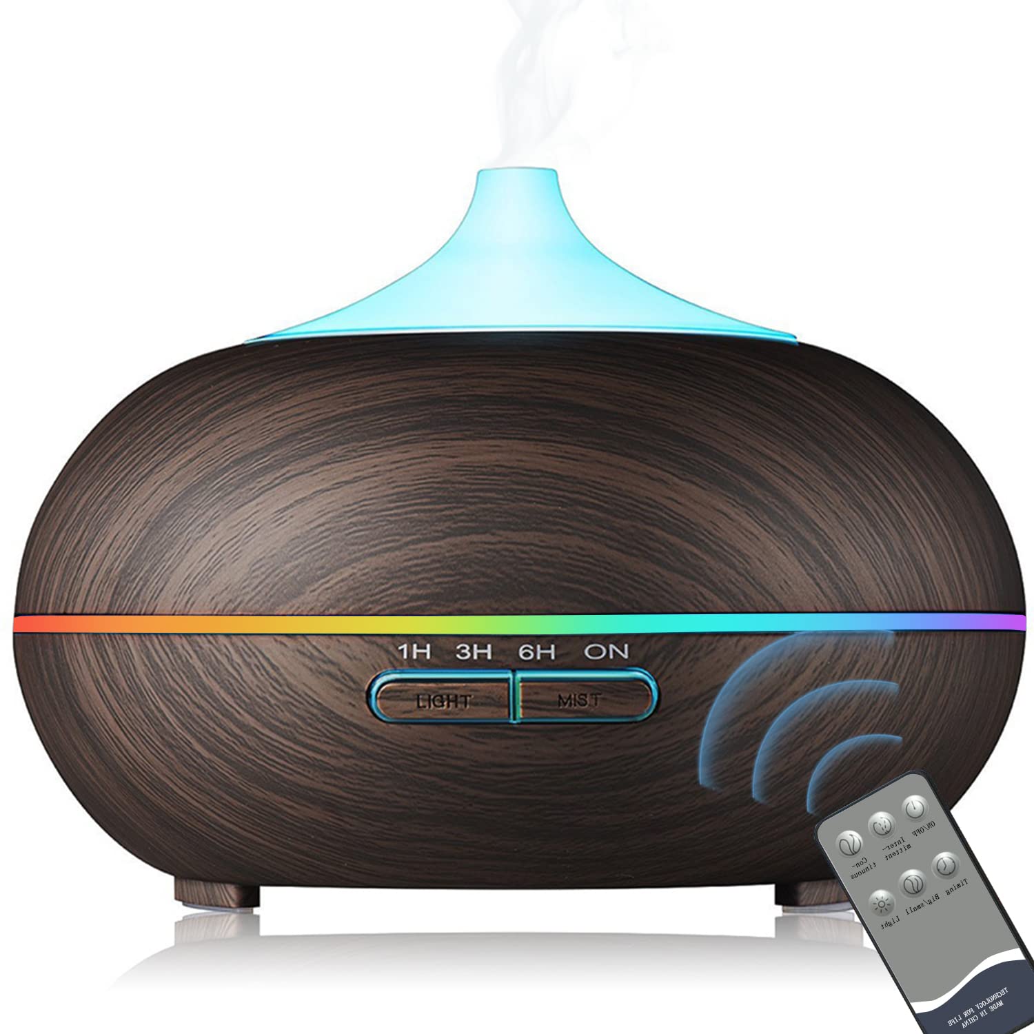 Essential Oil Diffuser, 550ml Diffuser Essential Oils Large Room, Home, Aromatherapy Diffuser ...