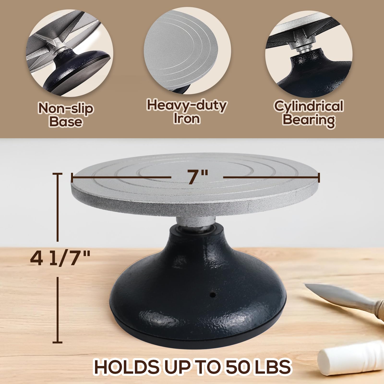 Mua Falling In Art 7 Inch Pottery Wheel for Adults, Heavy Duty Metal ...