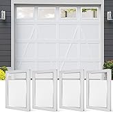NeatiEase 4 Pcs Garage Door Windows, Replacement Vinyl Windows Inserts ...