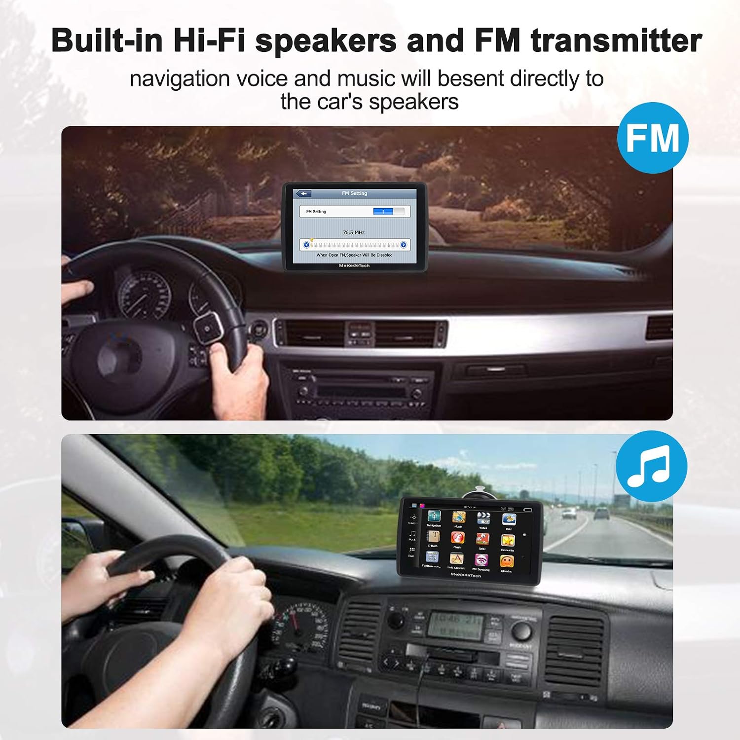 MekedeTech Sat Nav for Car truck Latest 2020 Map Touchscreen 7 inch 8G ...