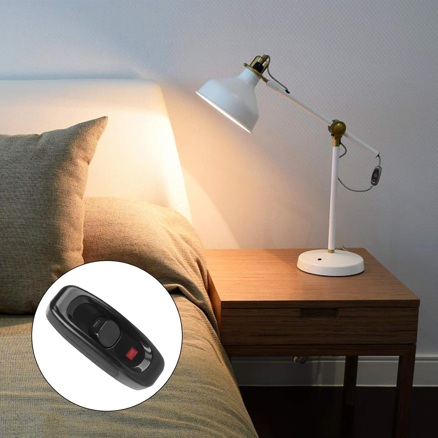 6 Pieces Inline Light Switch, 250V 10A Inline Cord Switch Rocker Feed ...