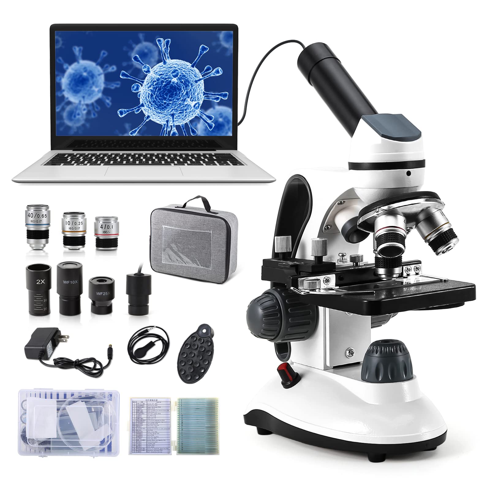 Crspexil 40X-2000X Microscopes for Kids Students Adults, with ...