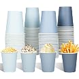 Amazon.com: AimFun 100 Pcs Dusty Blue Paper Cups 9oz Gradient Blue ...