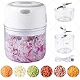 Amazon.com: Electric Mini Garlic Chopper,Food Processor,Portable Cordless Garlic Mincer Masher ...