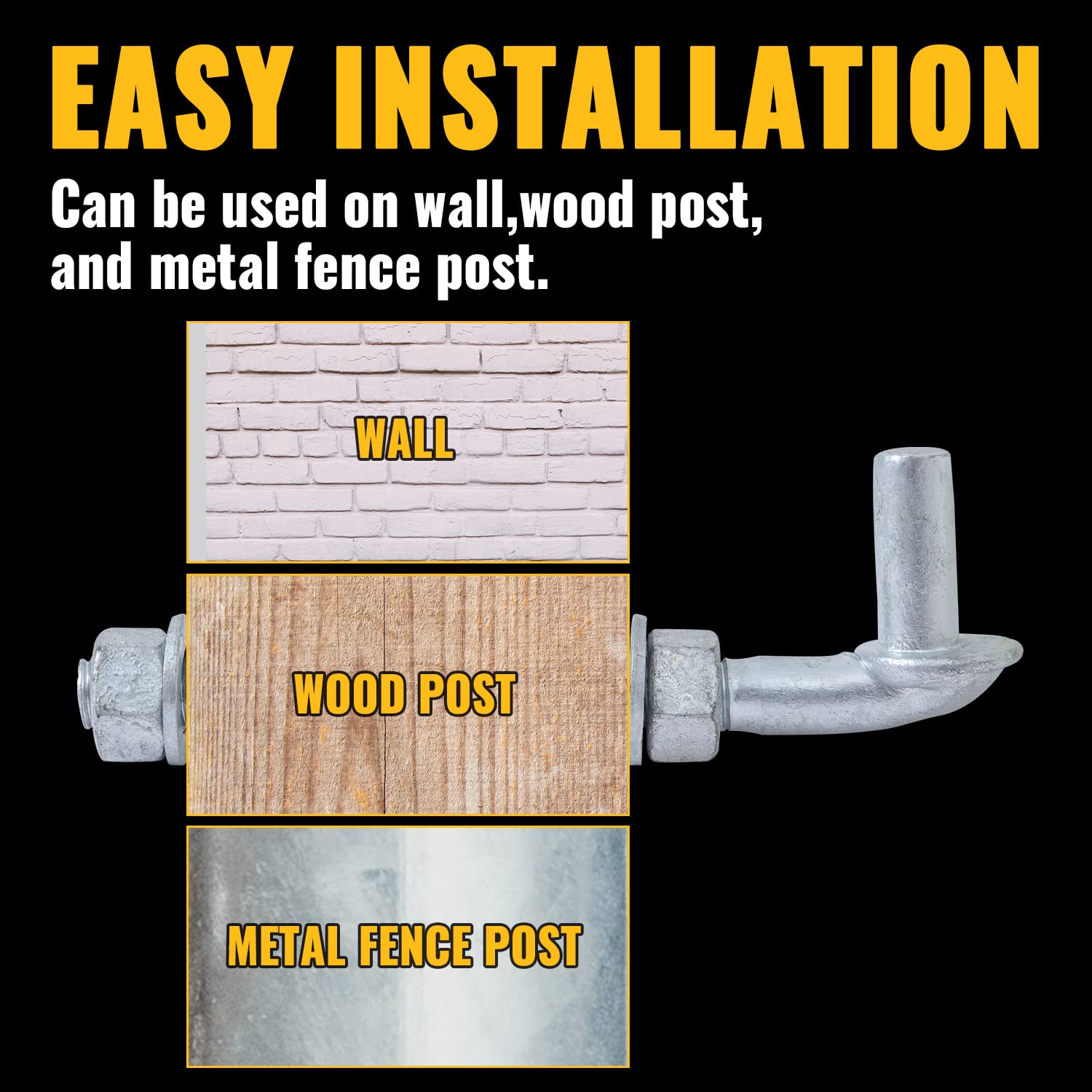 Mua 8" J-Bolt Gate Hinge, VIVIDA J Bolt Hinge with 5/8" Male Hinge Pin ...