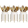 Amazon.com - SIEBOLD Kitchen Utensil Holder,White Ceramic Silverware ...