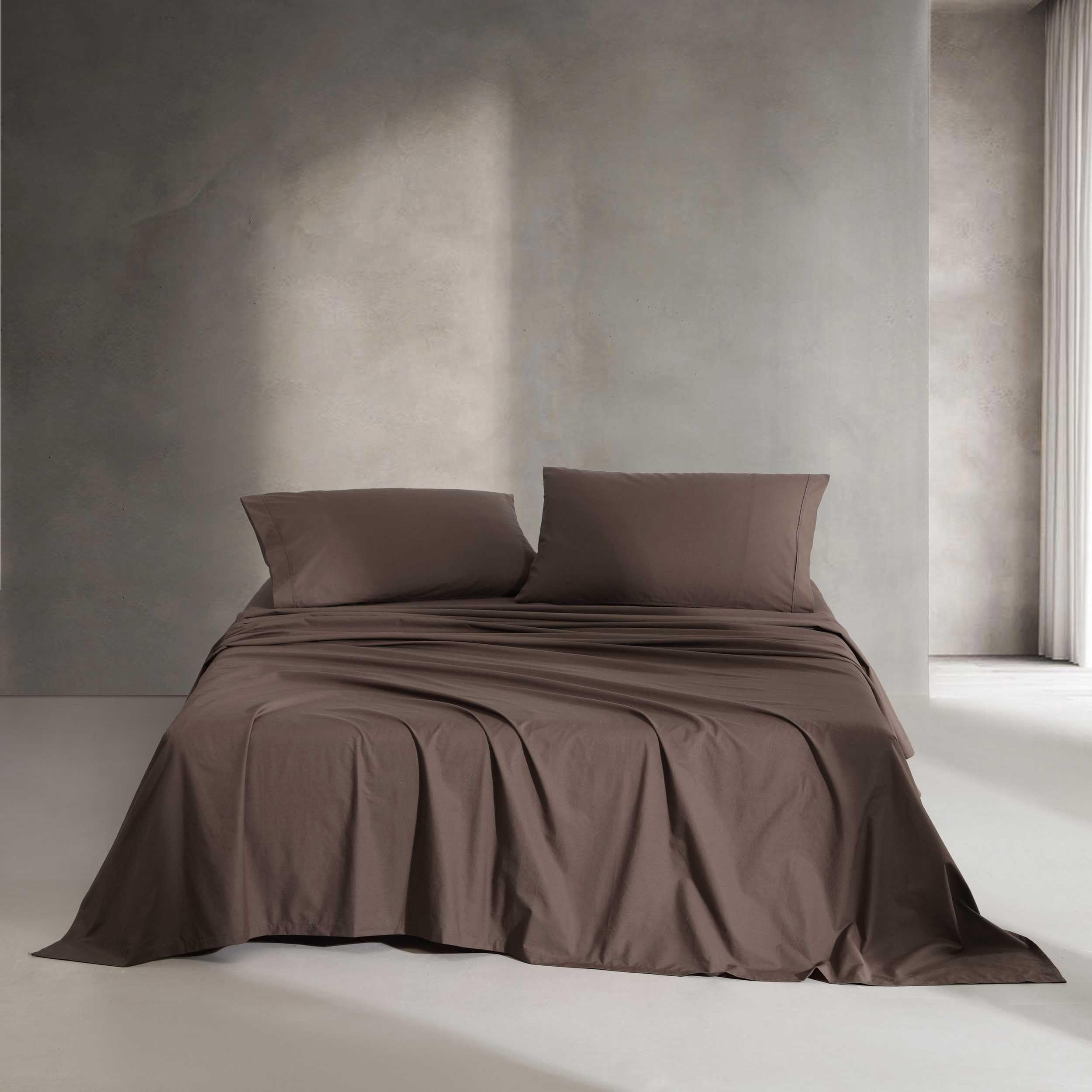 Calvin Klein - King Bed Sheets, Relaxed Garment Washed Cotton Percale ...