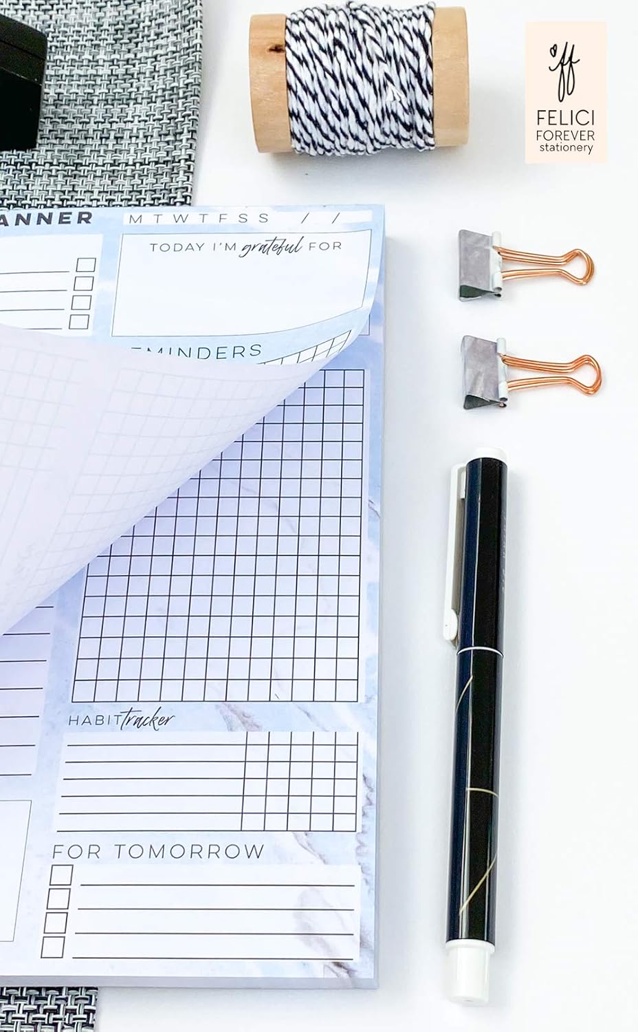 a5 Daily Planner Note pad Things to do Notepad List Schedule Marble ...