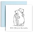 Amazon.com : Huxters With Deepest sympathy card - Hand illustrated Bear ...