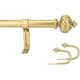 Amazon.com: TANGWIN 2 Pack Gold Curtain Rods 48 to 84 Inch,1 Inch Heavy ...